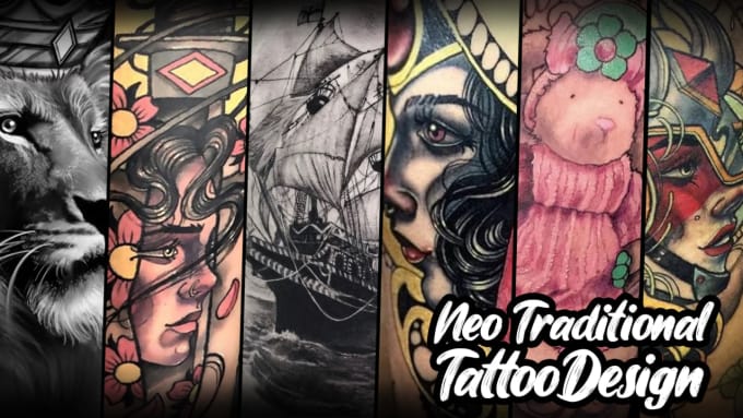 Create awesome neo traditional tattoo design for you by Frangoart | Fiverr