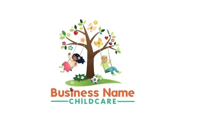 Design childcare daycare education school baby store children kids logo ...