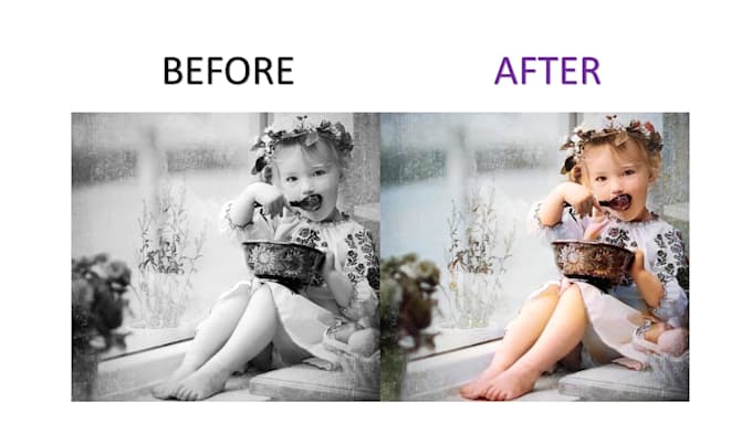 Coloring and restore your black and white photo by Ruhiishanthis | Fiverr