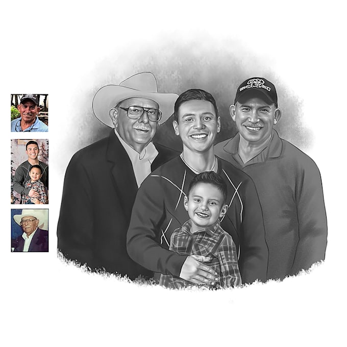 Draw realistic pencil sketch of your family from a photo by Artbymeanja ...