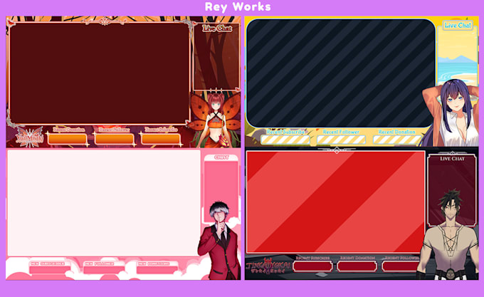 Design vtuber stream overlay twitch,youtube by Reynaldii | Fiverr
