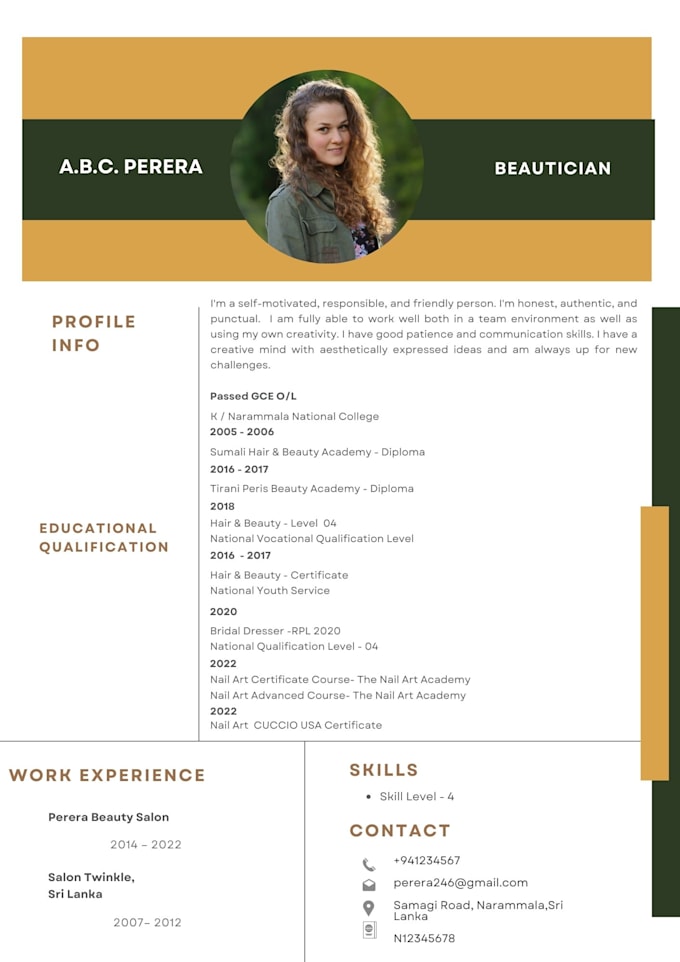 Create beautiful good looking resumes and curriculum vitae by Chandi ...