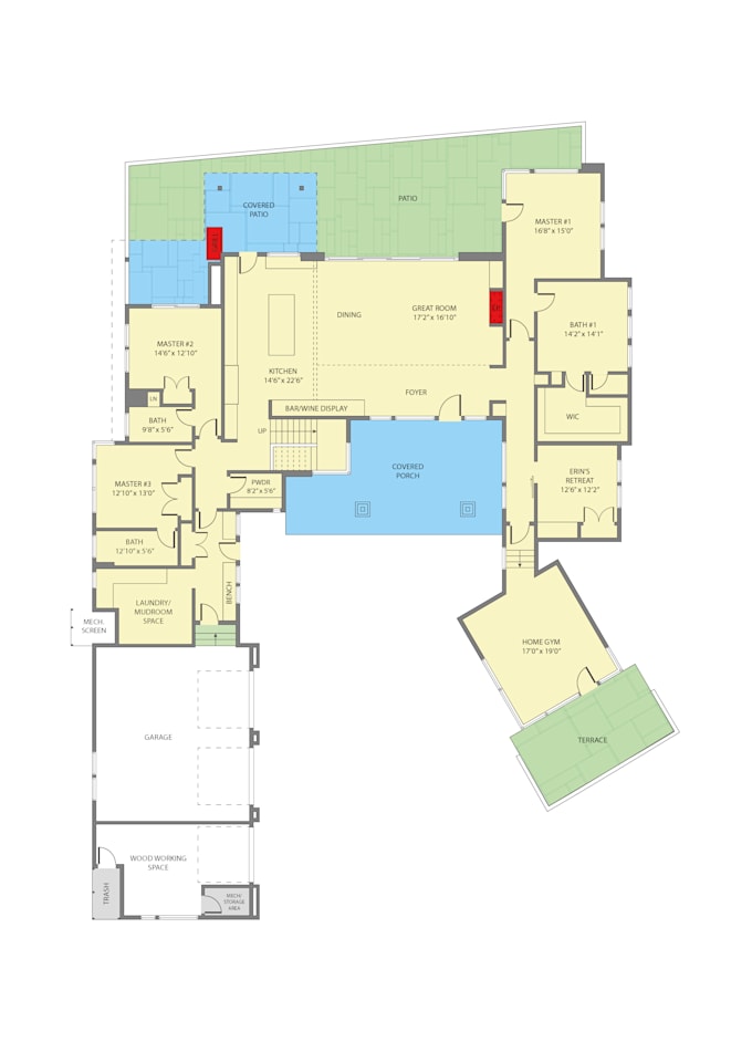 Make 2d floor plans on adobe illustrator for you by Usamakamboh972 | Fiverr