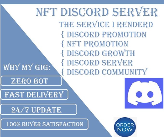 Do nft discord server and discord promotion oranically by Kempromoter ...