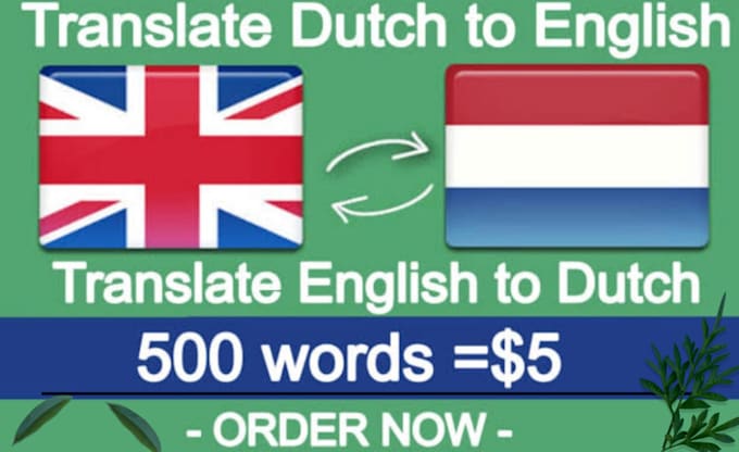 Manually translate english to dutch and dutch to english by ...