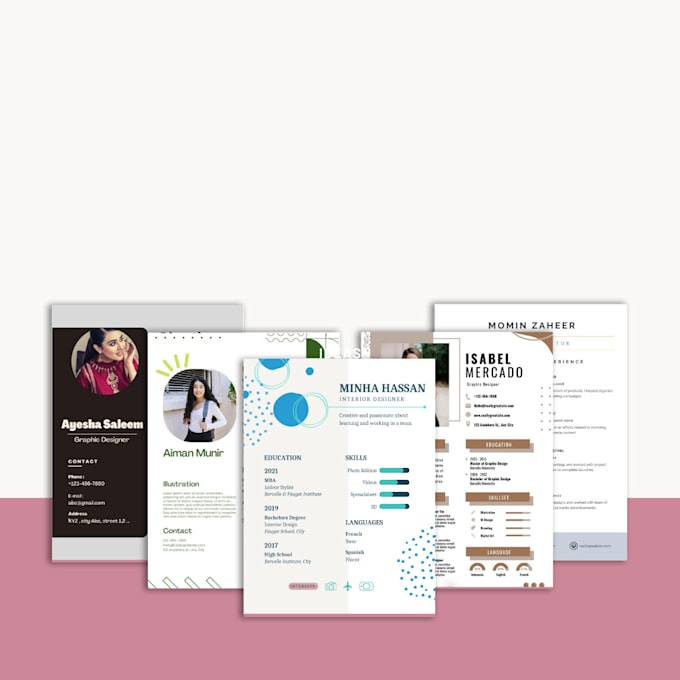 Design professional cv, eye catching resume on canva by Zubia_haseeb ...