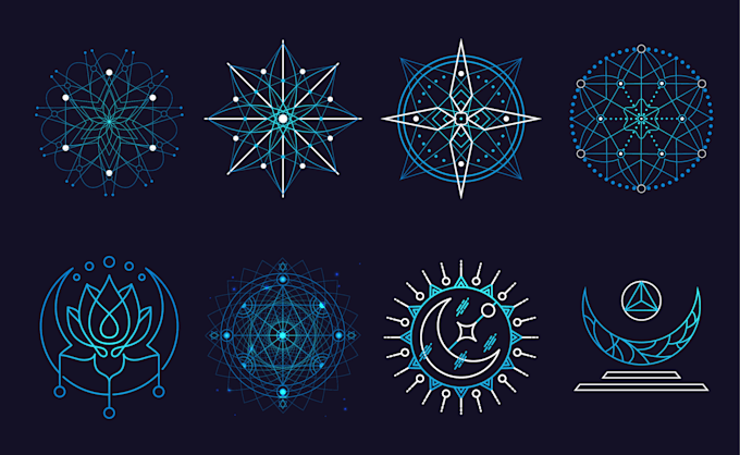 Design simple sacred geometry or mystical logo by Sobiamano210 | Fiverr