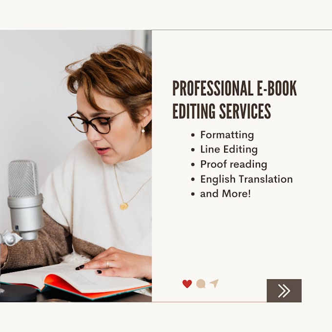 Edit, proofread and format ebooks by Jgold97 | Fiverr