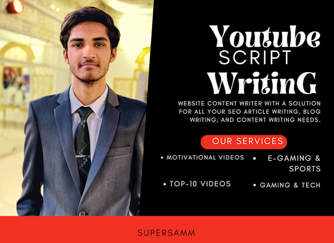 Write best selling youtube scripts and thumbnails for you by Supersamm ...