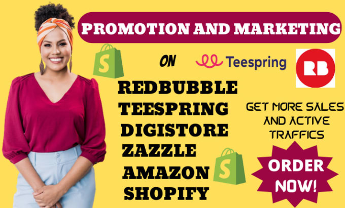 Promote your redbubble store, teespring store, digistore and zazzle ...
