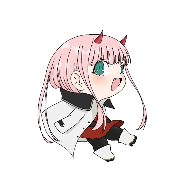 Create chibi zero two by Kawaiisama24 | Fiverr