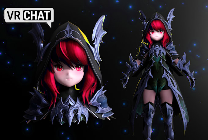 Create custom 3d vrc avatar fursona protogen for vrchat and vtubing by ...