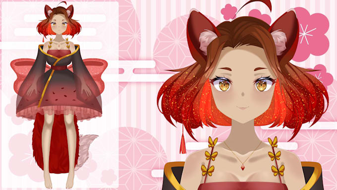 Draw and rig a 2d vtuber model by Hakkievtube | Fiverr