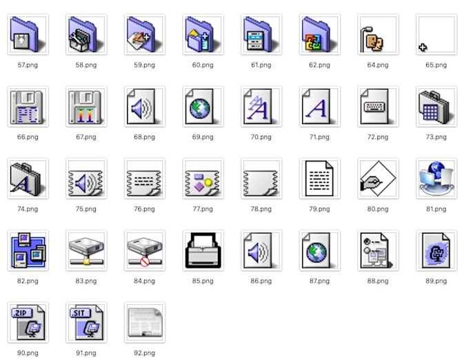 Provide you the original mac os 7, 8 and 9 original icons by James4343 ...