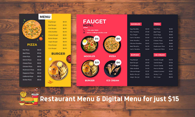 Design modern and beautiful restaurant menu, digital menu by ...