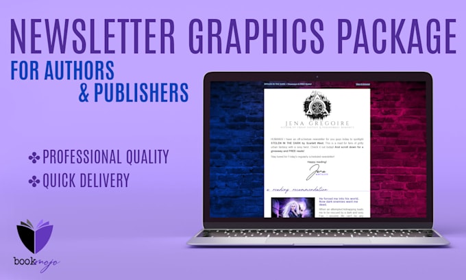 Create a newsletter graphics package for authors by Bookmojo | Fiverr