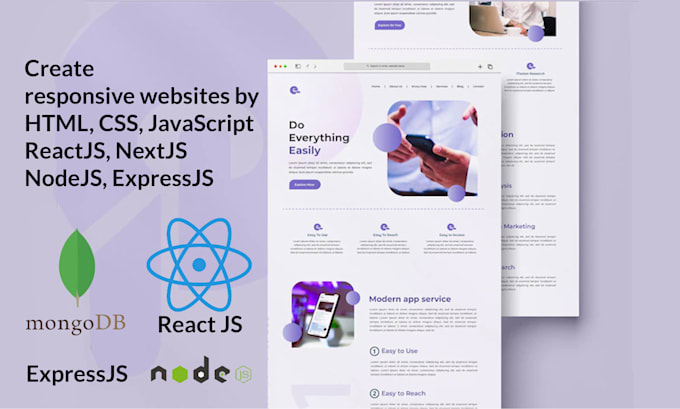 Create Responsive Websites By React Js Html Css Javascript Nodejs