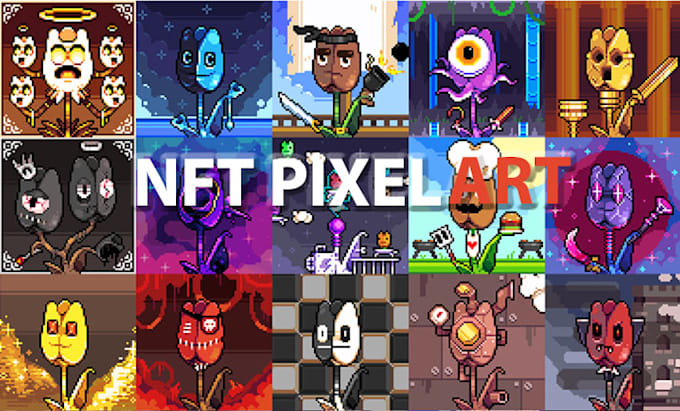 Design unique nft pixel art for nft collections by Blacdude | Fiverr
