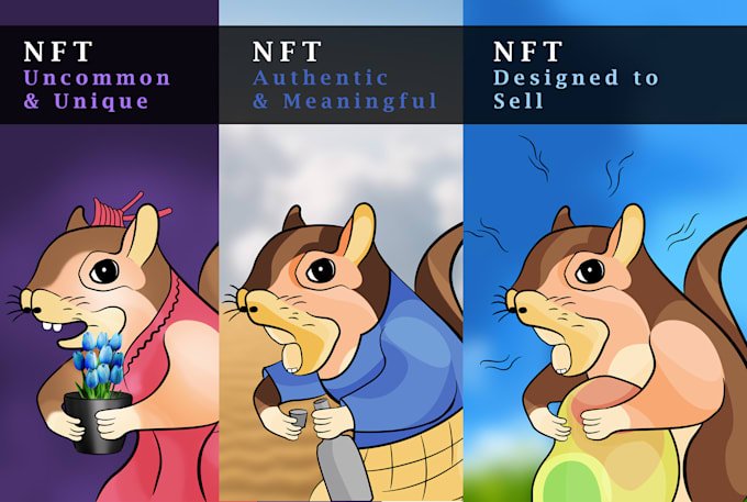 Draw a unique nft character with traits by Graphic_titans | Fiverr