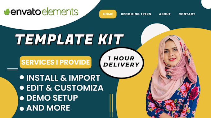Install, edit envato template kits within 1 hour only by Alizahhra | Fiverr