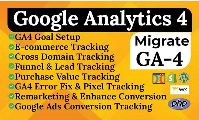 Setup google analytics 4, ga4 ecommerce tracking, g ads conversion ...