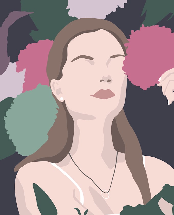 Draw a minimalistic vector portrait by Annagobbo | Fiverr