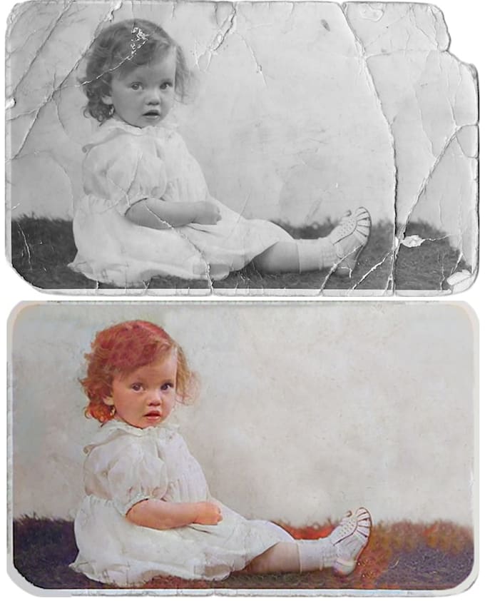 Colorize and restore your black and white, damaged photo by Kete_wan ...
