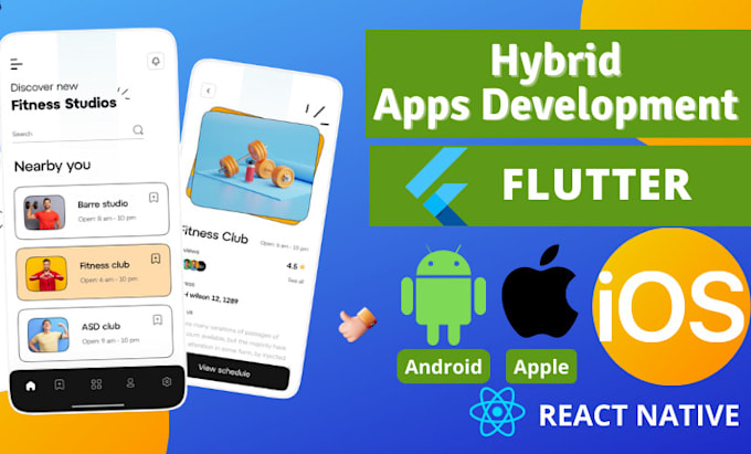 Do hybrid mobile app development using react native, android and ios ...