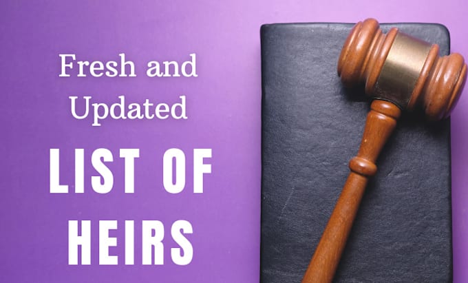 Provide fresh and updated list of heirs throughout usa by ...