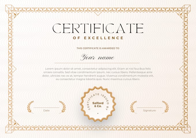 Design amazing certificates for you by Mayor19007 | Fiverr