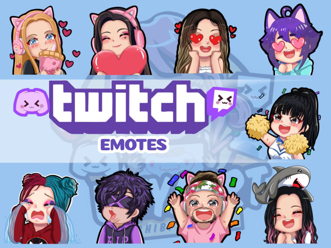 Draw Cute Chibi For Twitch Emotes Or Badges By Vitya Fiverr