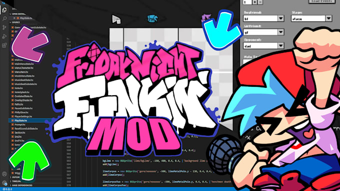 Code and chart your friday night funkin mod by Potaluis | Fiverr