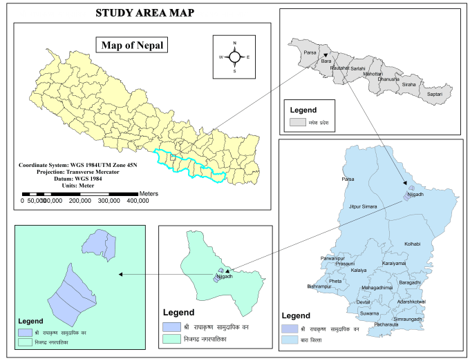 Prepare study area map using arc gis by Milandhakal56 | Fiverr