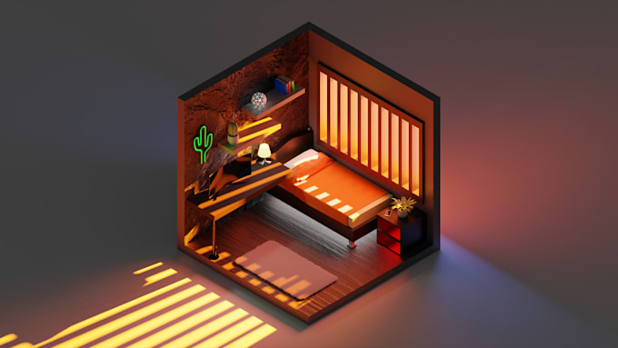 Make 3d isometric room using blender by Peterone_ | Fiverr