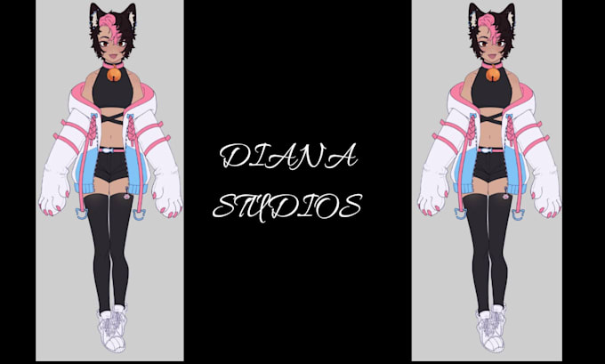 Design a ready to rig live 2d vtuber model, vrchat, face rig for ...