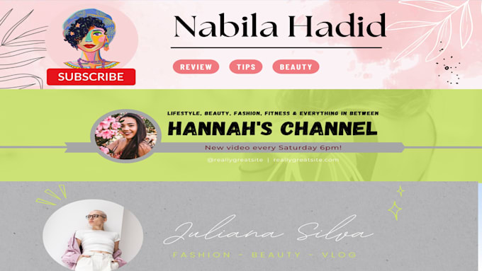 Design attractive and 3d unique youtube banner for your channel by Afan ...