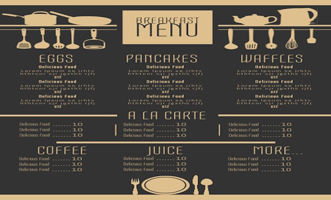 Design your classy menu by Siddhantroy2005 | Fiverr