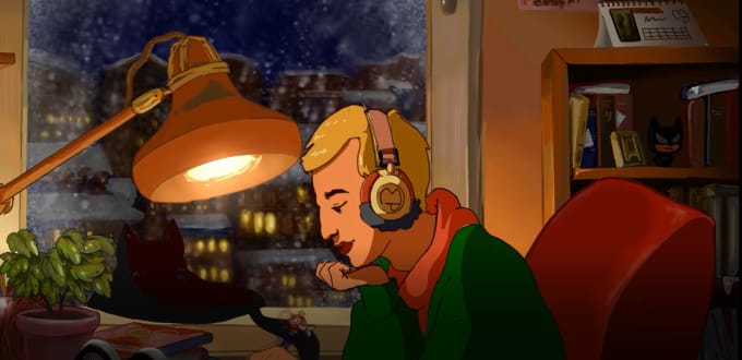 Create lofi loop animation illustration and animated gif by Uthman462 ...