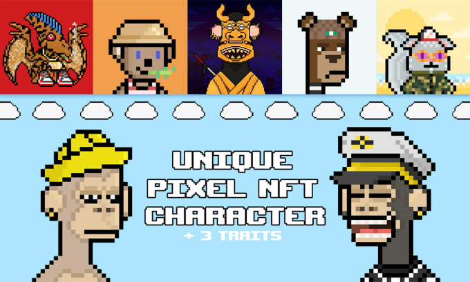 Create a unique pixel nft character by Arianamanavi | Fiverr