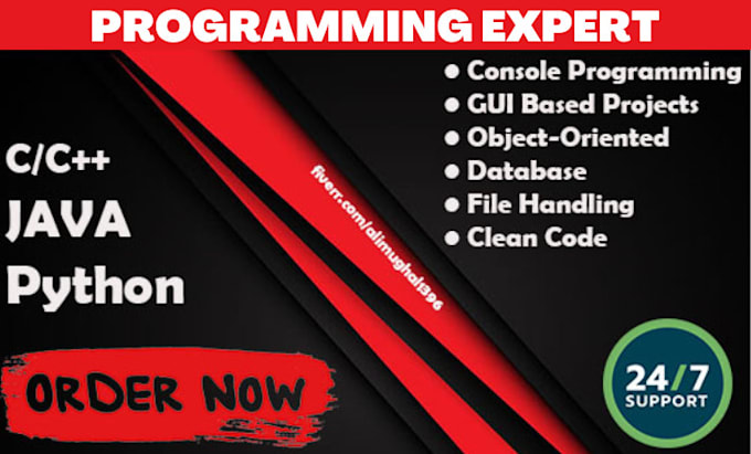 Write c, c plus plus, java, and python programs by Alimughal1396 | Fiverr