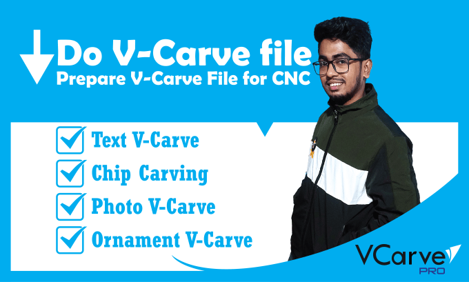 Create v carving file for cnc router wood cutting by Sahabuddin24 | Fiverr