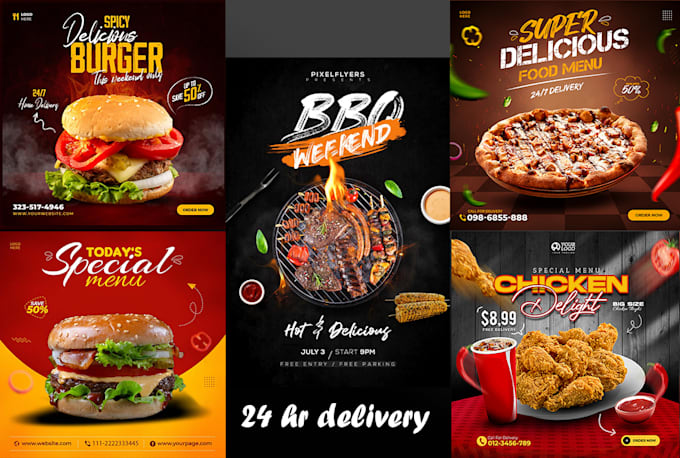 Design creative awesome restaurant menu food poster by Graphist0 | Fiverr