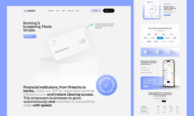 Create ui ux design for design website, landing page design by Dn7_uxui ...