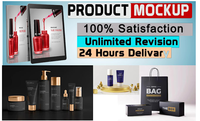 Design realistic digital 3d product mockup product cover bundle box ...