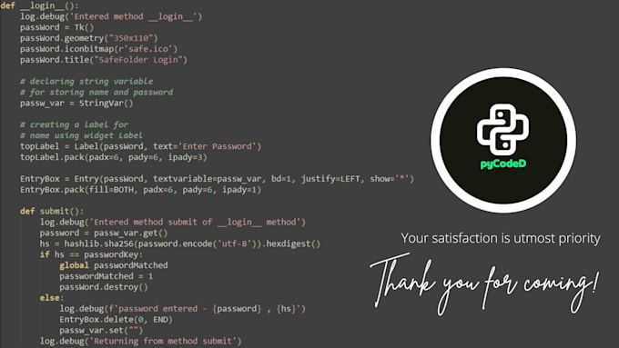 Create desktop program, automation scripts, database scripts by Pycoded ...