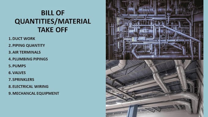 Material takeoff and bill of quantities of hvac design and mep design ...