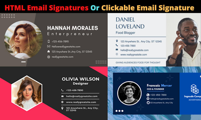 Create html email signatures or clickable email signature by Shamimminhaz | Fiverr