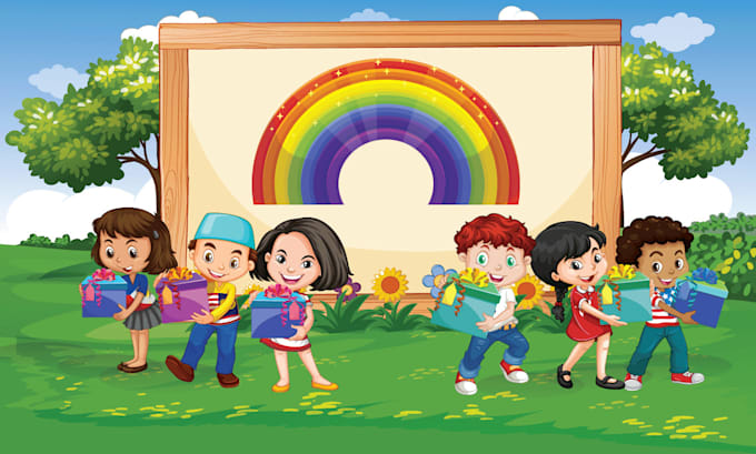 Design awesome children story book illustration and cover by ...