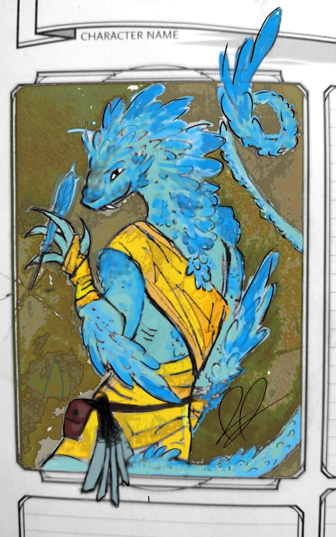 Draw your dnd oc or fanfic character using hybrid digital art by ...