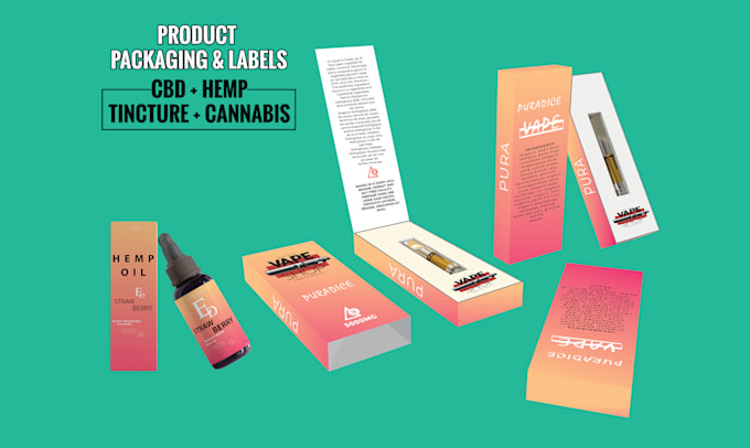 Do your cbd, vape, cigarette, cannabis, tincture packaging box design ...